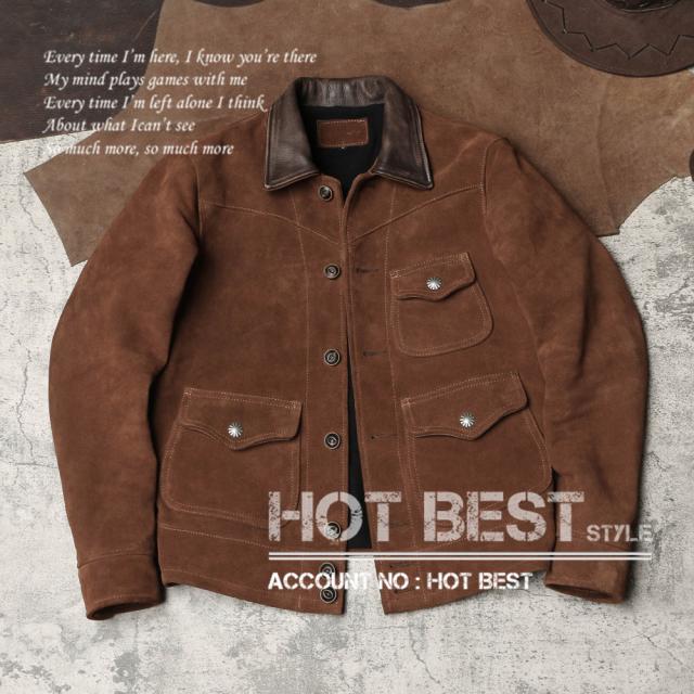 1.2mm カウスエード 復刻20年代 A-1タイプ コサックスポーツジャケット メンズ 革ジャン ボマー ボンバー フライト イタリアンレザー 牛革