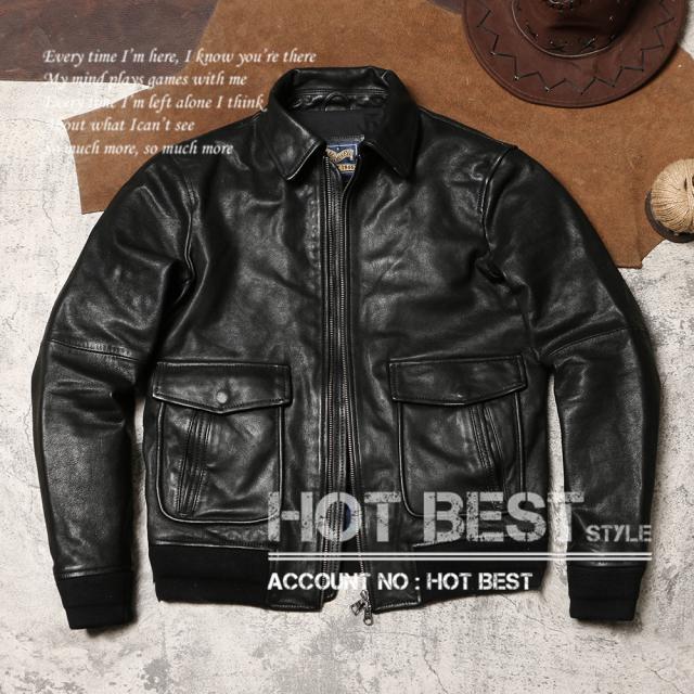 0.8mm ゴートスキン USAF TYPE A-2 1942モデル フライトジャケット メンズ 革ジャン タンニンなめし オイルレザー ヤギ 山羊革