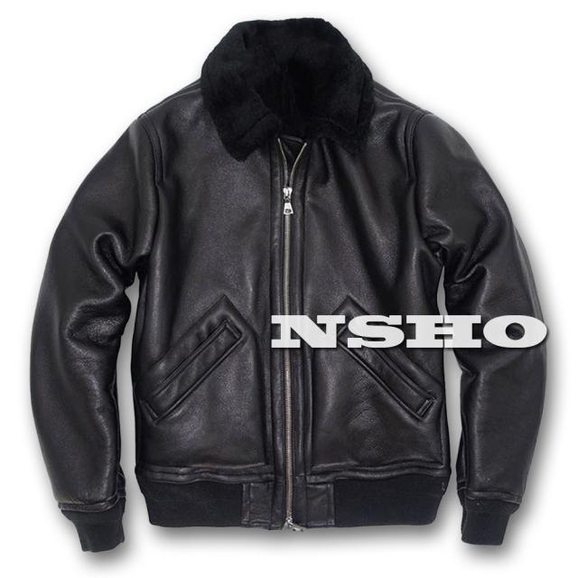 人気 シープスキン 羊革 復刻30´s USAF TYPE A-2 ムートン フライトジャケット ブラック  ボマー ボンバー イタリアンレザー ラム