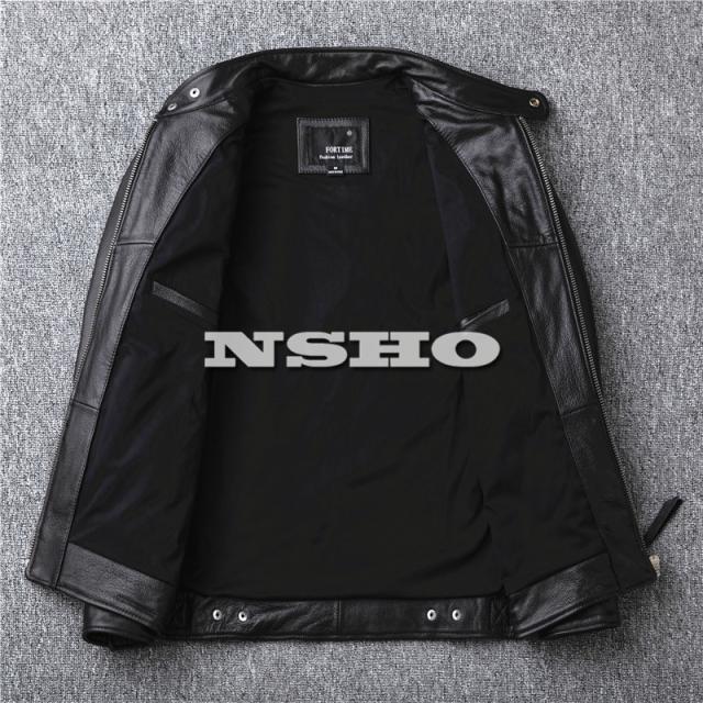 上質 カウハイド メンズ 革ジャン シングル スタイル ライダース