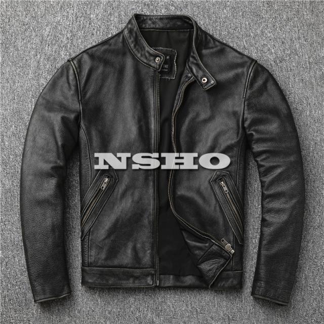 上質革ジャン　カウハイド　メンズ　レザー　ジャケット　スタンダードスタイル シングルライダース 　イタリアン　牛革