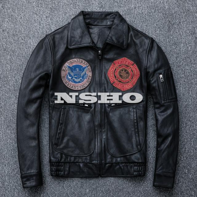 上質　メンズ　レザー　ジャケット　カウハイド　牛革　復刻40年代 アビエイタースタイル フライトジャケット ヴィンテージ加工  ウォッシュ加工  植物鞣し革