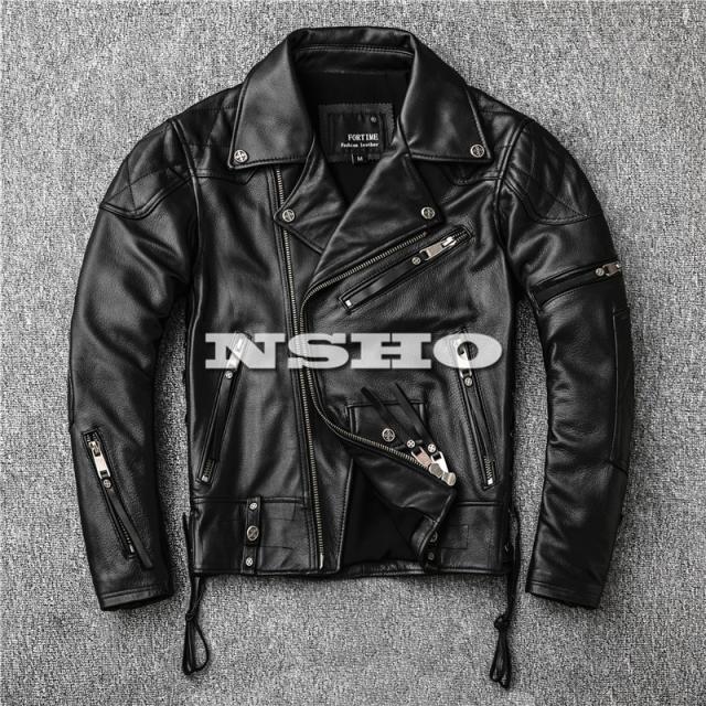 上質　メンズ　レザー　ジャケット　カウハイド　牛革　復刻 50´s ダブルライダース