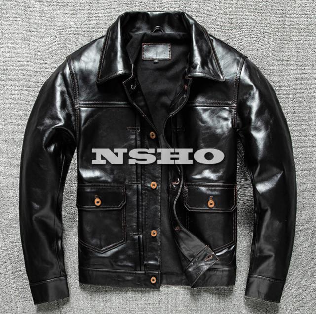 上質　メンズ　レザー　ジャケット　茶芯馬革　セカンドタイプ Gジャン ライダース レザージャケット  507 2nd Type