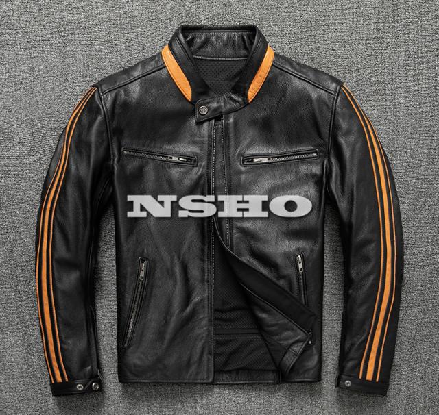 上質革ジャン　メンズ　カウハイド　牛革　アウトロースタイル　シングルライダース