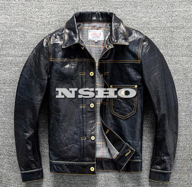 上質革ジャン メンズ　シープスキン　羊革　カウボーイタイプ Gジャン ライダース レザージャケット  1st ファースト タンニンなめし