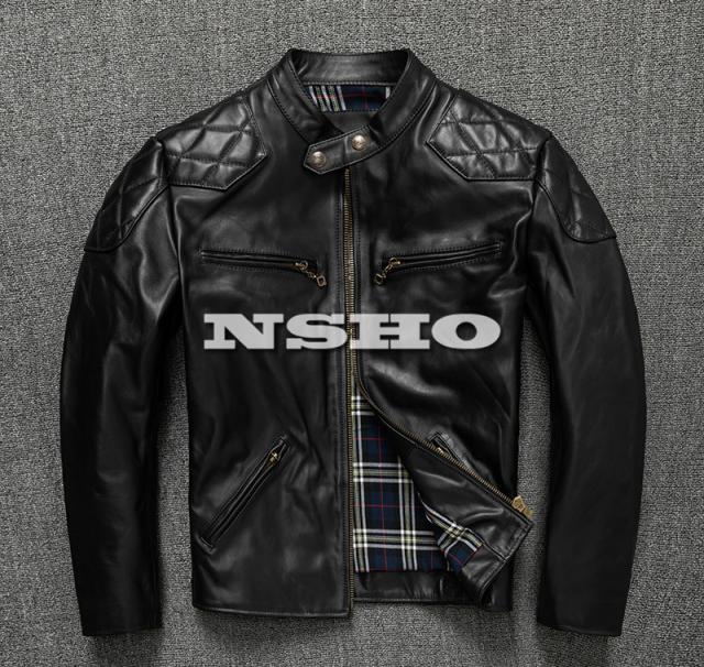 上質革ジャン　メンズ　ホースハイド　馬革　茶芯馬革　アウトロースタイル　パテッド 　シングルライダース　PADDED