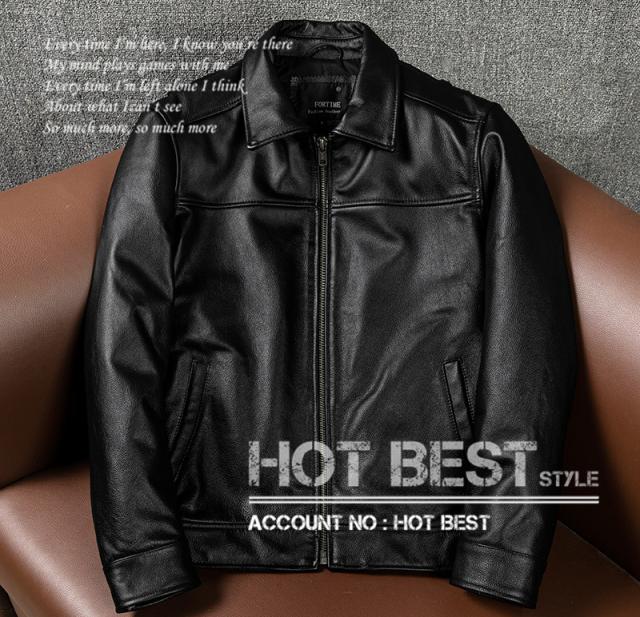 上質　メンズ　レザー　ジャケット　カウハイド　牛革　 ミニマムスタイル シングルライダース   スタンダードスタイル