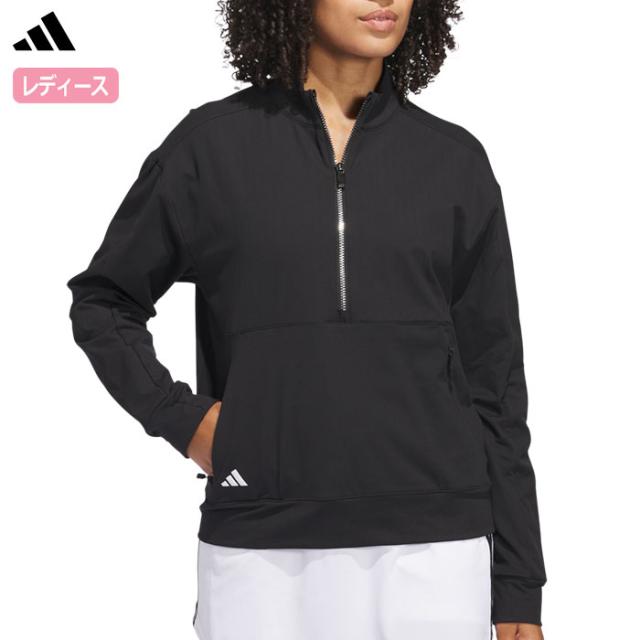 アディダス アディゼロ ファブリックミックス ハーフジップ 長袖ジャケット KWH96 レディース ゴルフウェア トップス 2025春夏モデル adidas 日本正規品