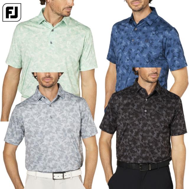 フットジョイ ポップカモプリント半袖シャツ FJ-F25-S24 メンズ ゴルフウェア FOOTJOY 2025春夏モデル 日本正規品