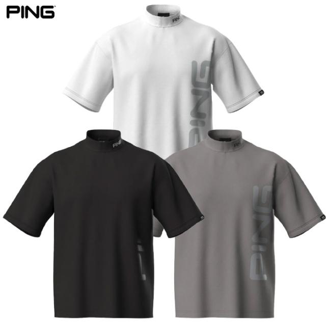 ピン PING ダブルメッシュ 半袖ハイネックシャツ 621-5167305 メンズ ゴルフウェア 2025春夏モデル 日本正規品