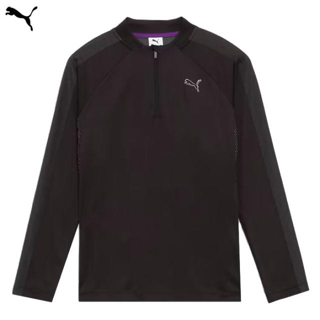 プーマ メンズ ゴルフ シャドウキャット ジップ モックネック 長袖 シャツ 635752 ゴルフウェア 2025秋冬モデル PUMA 日本正規品