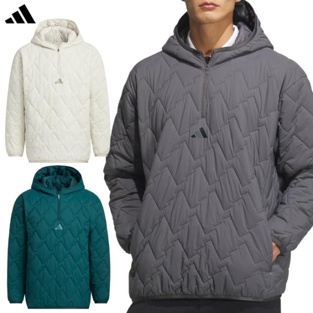 アディダス ビヨンド ザ コース キルト ハーフジップ フーディージャケット JUW86 メンズ ゴルフウェア ゴルフ 2025秋冬モデル adidas 日本正規品