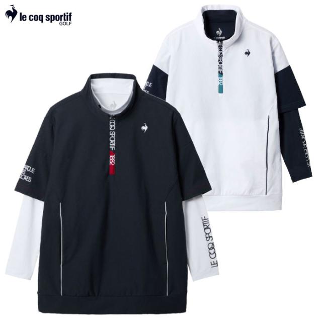ルコックスポルティフ インナー付半袖カットソー LG5FTZ01M メンズ ゴルフウェア ゴルフ le coq sportif golf 2025秋冬モデル 日本正規品
