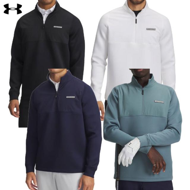 アンダーアーマー ドライブ プロ ハイブリッド 1/4 ジップ ミッドレイヤー 6005666 メンズ ゴルフウェア ゴルフ UNDER ARMOUR 2025秋冬モデル 日本正規品
