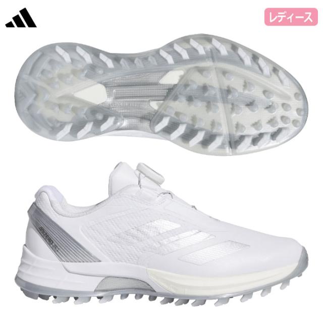アディダス ウィメンズ アディゼロ ゼッドジー ロー ボア OMX78 レディース スパイクレス ゴルフシューズ 2025年モデル adidas 日本正規品