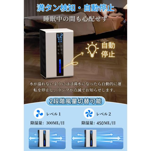 除湿機 衣類乾燥 梅雨 コンパクト 1.7L 大容量 18畳 除湿器 小型 省エネ 強力除湿 空気清浄 静音 部屋干し 半導体式 自動停止 自動除霜 スリープモード 結露対策