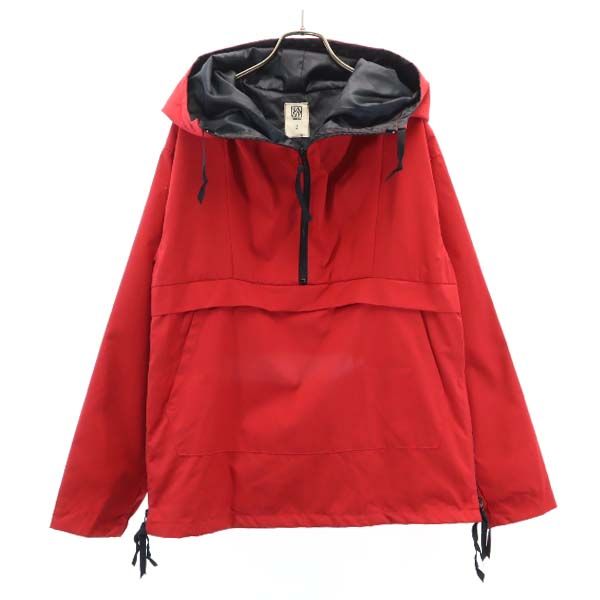 未使用 バースト222 18AW 日本製 サイドジップ アノラックパーカー 2 赤 vast222 メンズ