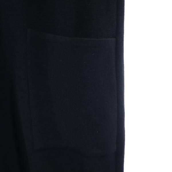 イヴサンローラン ウール 長袖 ワンピース M ブラック YVES SAINT