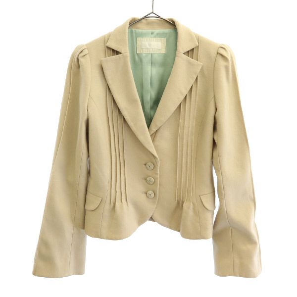 トゥービーシック ウールブレンド テーラードジャケット 38 ベージュ TO BE CHIC レディース