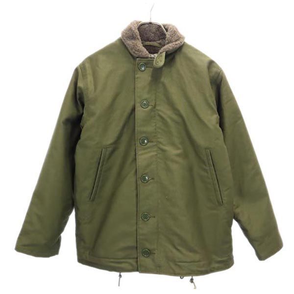 ネイビーデパートメント ミリタリージャケット S カーキ NAVY DEPARTMENT 裏ボア メンズ