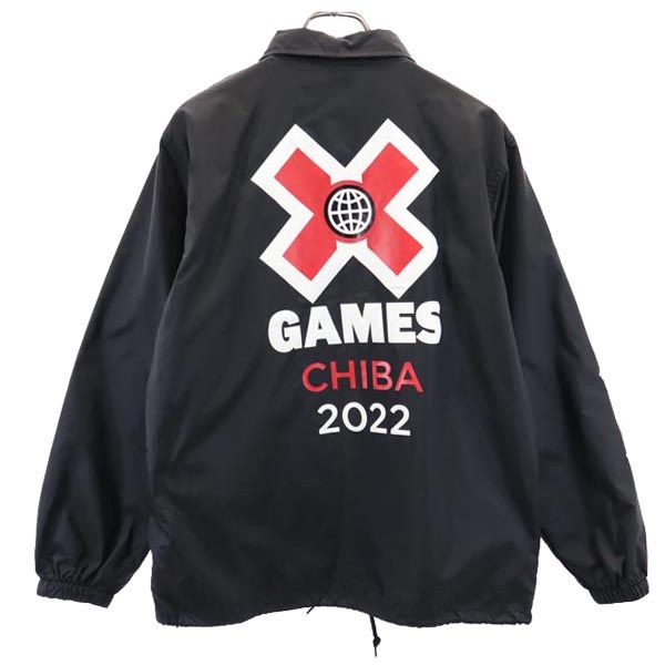 未使用 ハフ バックプリント 長袖 コーチジャケット M ブラック HUF メンズ