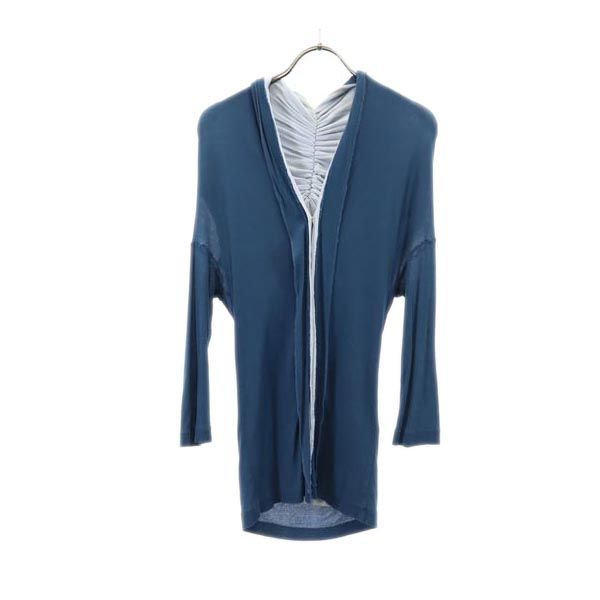 ヨウジヤマモトプリュスノアール 長袖 デザイン カットソー 3 ブルー系 YOHJI YAMAMOTO+NOIR レディース