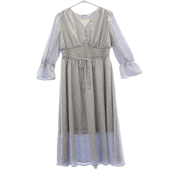 スナイデル ドット柄 長袖 ワンピース F グレー snidel SFKB221300 レディースの通販はau PAY マーケット - 古着屋BIG2nd | au PAY マーケット－通販サイト