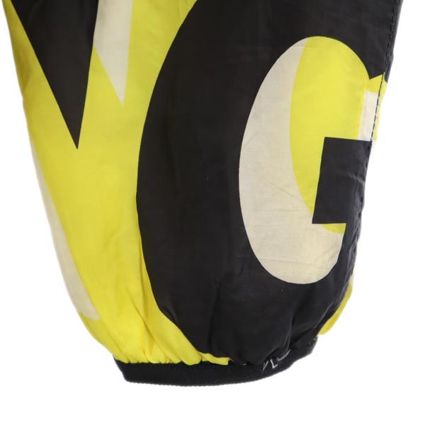 アルマーニ ロゴプリント フード付 ジャケット M イエロー×ブラック