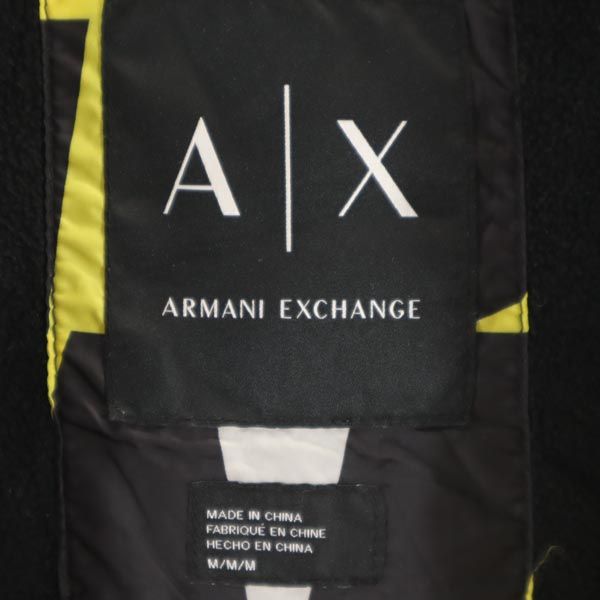 アルマーニ ロゴプリント フード付 ジャケット M イエロー×ブラック
