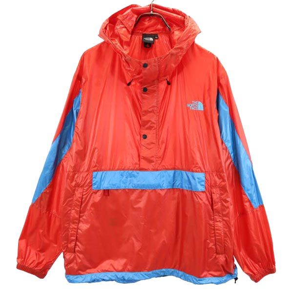 ノースフェイス NP22034 長袖 ハーフジップ アノラックパーカー XL レッド系 THE NORTH FACE ロゴ プルオーバー アウトドア メンズ