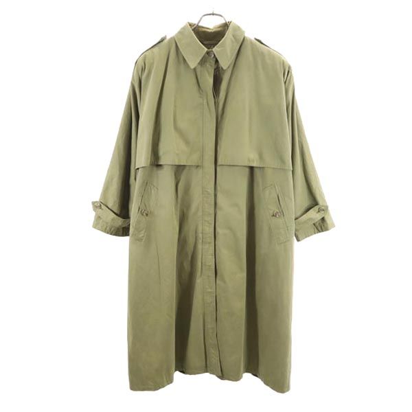 ヘルノ 80s 90s イタリア製 ヴィンテージ ライナー付き ステンカラーコート 44 カーキ系 Herno レディース