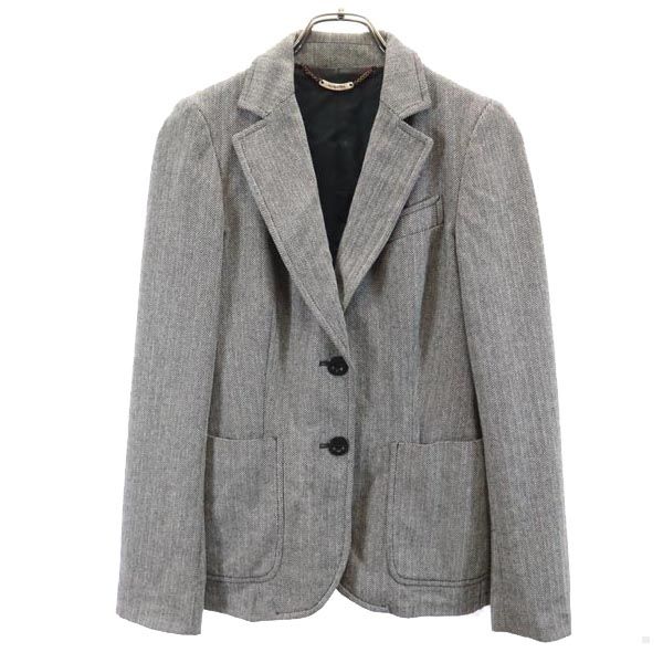 シーバイクロエ ウールブレンド 長袖 テーラードジャケット USA4 グレー系 SEE BY CHLOE ヘリンボーン レディース