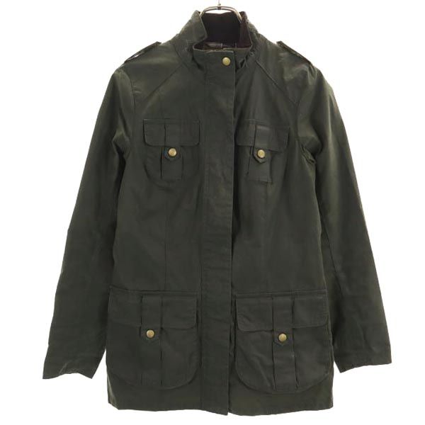 バブアー ライトウエイト 4oz WAX ワックスド ジャケット USA 4 グリーン系 Barbour ワーク レディース