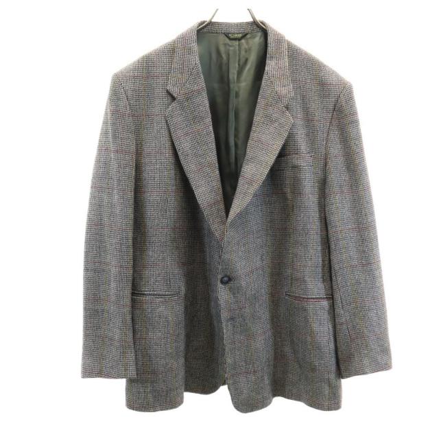 ジバンシィ 80s 90s オールド チェック柄 テーラードジャケット グレー系 GIVENCHY メンズ