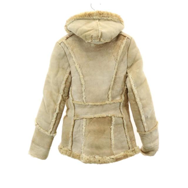 Wilsowo 70s 80s ヴィンテージ 本革 ムートン レザージャケット ベージュ Wilsowo ボア メンズ Wilsowo 70s 80s ヴィンテージ 本革 ムートン レザージャケット