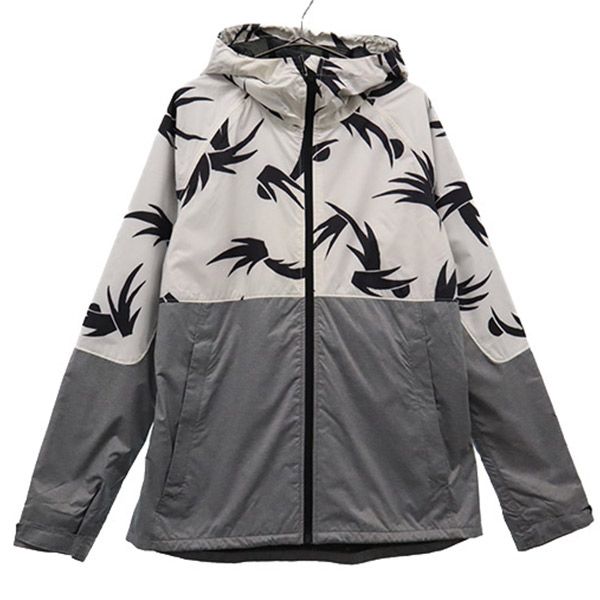 バートン 切替 ジャケット M ホワイト×ブラック BURTON フード付き レディース