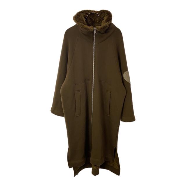 ベータ 日本製 長袖 ボアコート 9 ブラウン β ワッペン レディース