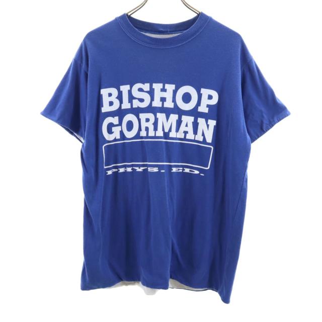 オールド 80s 90s ゲームT 半袖 リバーシブル Tシャツ 青/白 OLD メンズ