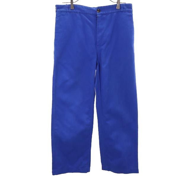 フランクリーダー ドイツ製 カラーストレート パンツ M ブルー FRANK LEDER メンズ