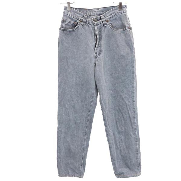 リーバイス 80s USA製 17501-6158 デニムパンツ 7 グレー Levi’s ボタンフライ ジーパン レディース