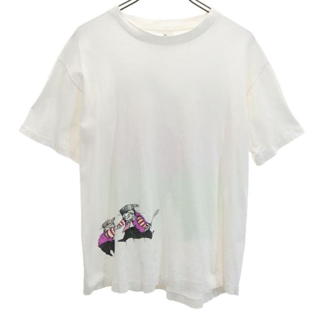 ANDAZIA 90s バックプリント 半袖 アリスワンダーランド Tシャツ M アンダジア シングルステッチ オールド ヴィンテージ メンズ