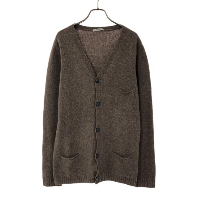 クロスリー イタリア製 ウールブレンド 長袖 ニットカーディガン M ブラウン CROSSLEY メンズ