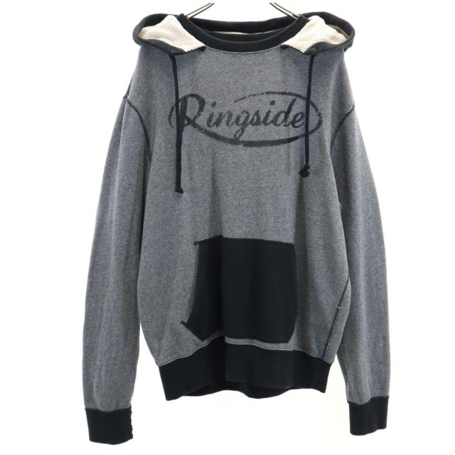 RRL 後付け 復刻 長袖 スウェットパーカー M グレー ダブルアールエル レディース