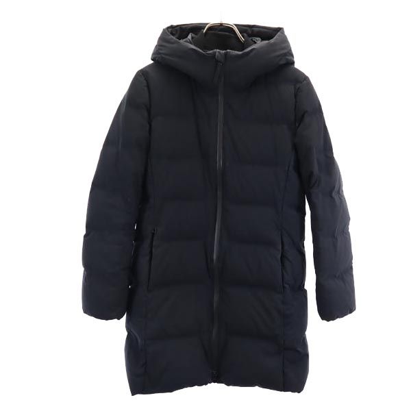 UNIQLO ユニクロ シームレス ダウンコート M ブラック系 フード レディース