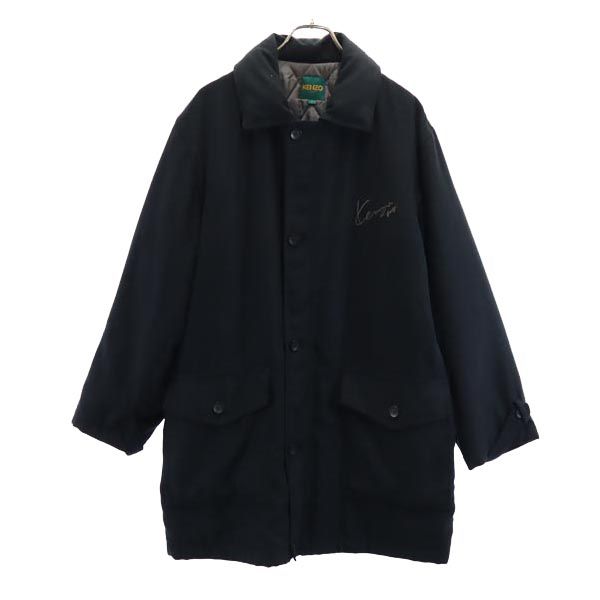 KENZO ケンゾー 90s ロング オールド ゴルフ コート 3 ブラック GOLF メンズ