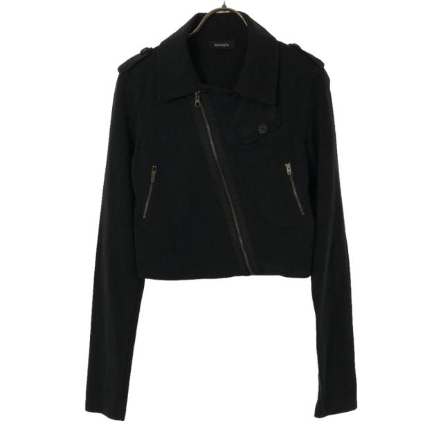 マックスアンドコー 長袖 ダブルライダースジャケット M ブラック MAX&CO レディース