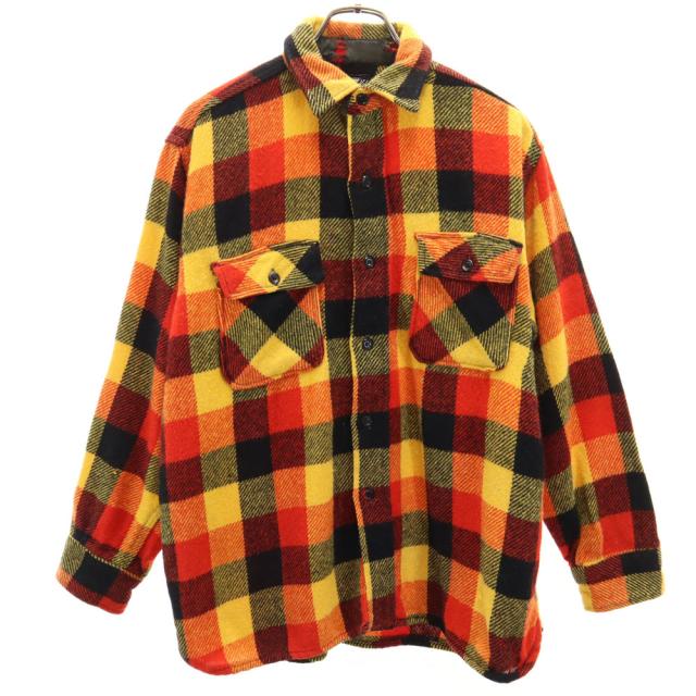 キングコール 60s ヴィンテージ チェック柄 長袖 シャツ レッド 他 King Kole メンズ