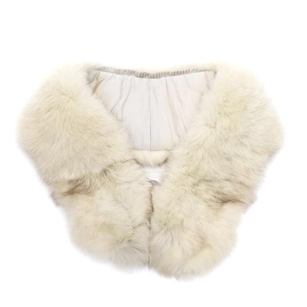 サガフォックス ファー ショール ベージュ系 SAGA FOX Superb Quality Ranched Fox レディース