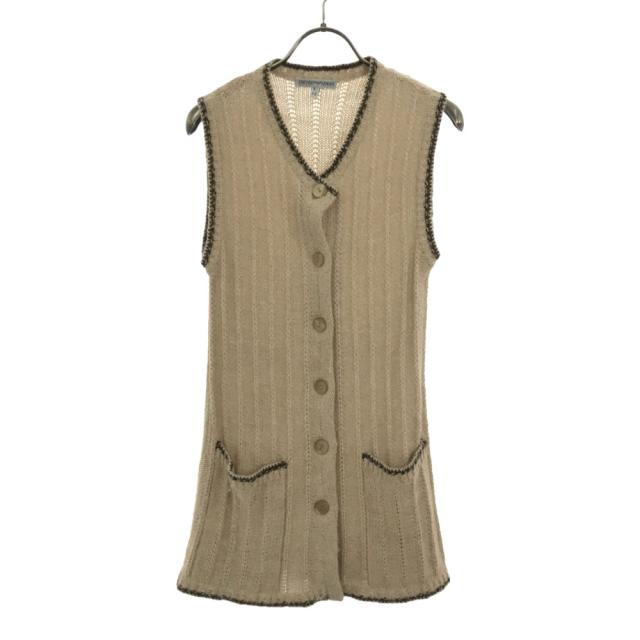 エンポリオアルマーニ 90s イタリア製 アルパカブレンド ニットベスト 40 ベージュ系 Emporio Armani オールド レディース
